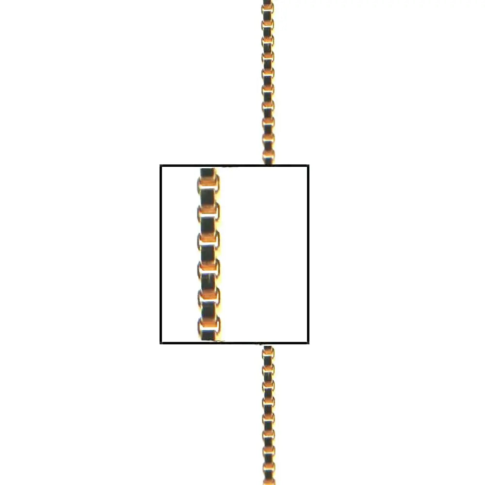 18K Solid Yellow Gold Thin Box Chain- spring ring clasp – Amalia J ...