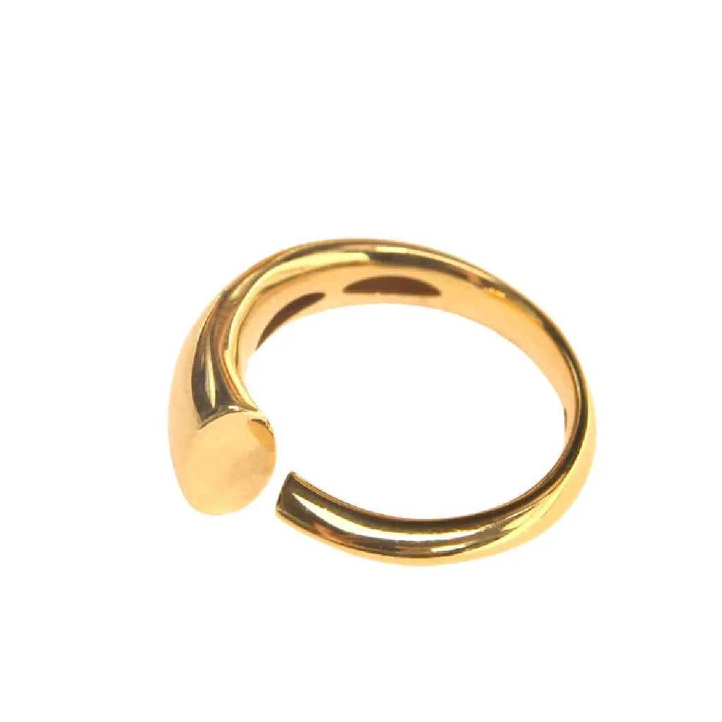 18k Solid Yellow Gold Modern Degrade Polished Open Ring – Amalia J ...