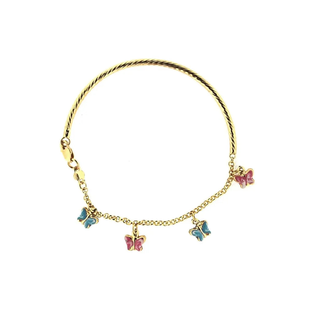18K Gold Butterfly Bangle for Kids - Amalia Jewelry – Amalia J & Boutique