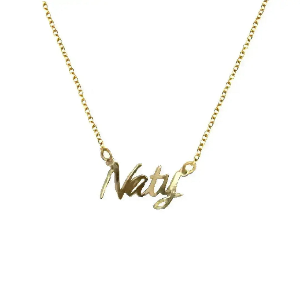 18K Solid Gold Polished Name Necklace with Personalization – Amalia J ...